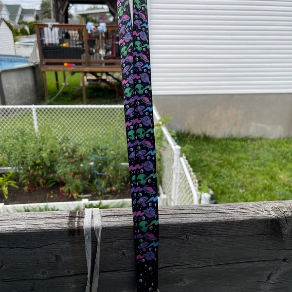 Funky Psychedelic Alien Rave Space Lanyard W/ Lobster Clasp, Breakaway ...