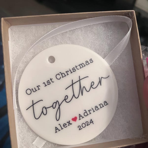 First Christmas Together Ornament, Girlfriend Gift, Boyfriend Gift ...
