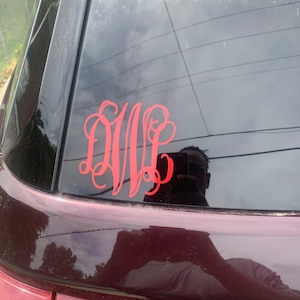 Monogram Car Decal Monogram Decal Car Decal Car Monogram Decal Car ...