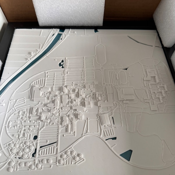Dallas 3D City Map | 3D Printed Buildings Wall Decor | Dallas Texas ...