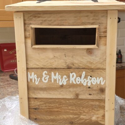 Handmade Rustic Letterbox for Weddings CUSTOMISABLE Wedding Letterbox ...