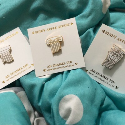 Classical Column Pin Set Mythology Architecture Art History Archaeology ...