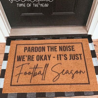 Doormat for Football, Funny Doormat, Football Welcome Mat, Pardon the ...