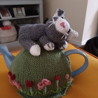 Tea Cosy Knitting Pattern. PDF Digital Download. Cat Nap Tea Cosy ...