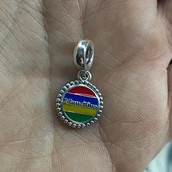 Pandora ITALY Map Flag Dangle Charm Pendant S925 Silver Jewelry for ...