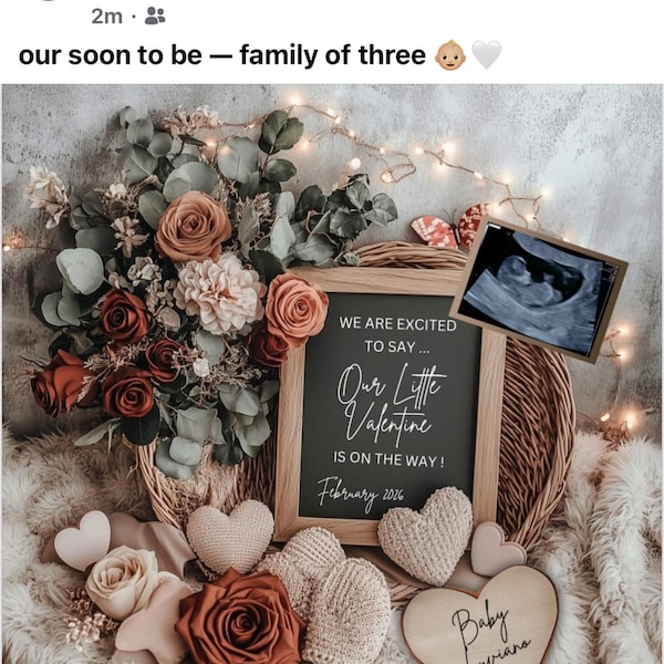 October November Pregnancy Announcement, Simple Baby Announcement ...