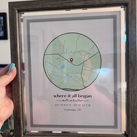 Where We Met Map /where It All Began /couple Map/ Gift for Her/ Gift ...