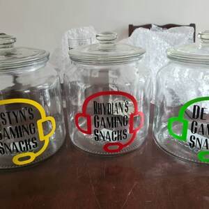 Gaming Snack Jar Gaming Snacks Personalised Snack Jar Kids | Etsy UK