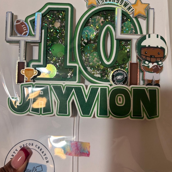 Summer Birthday Cake Topper Beach Party Decor Custom Name & Age ...