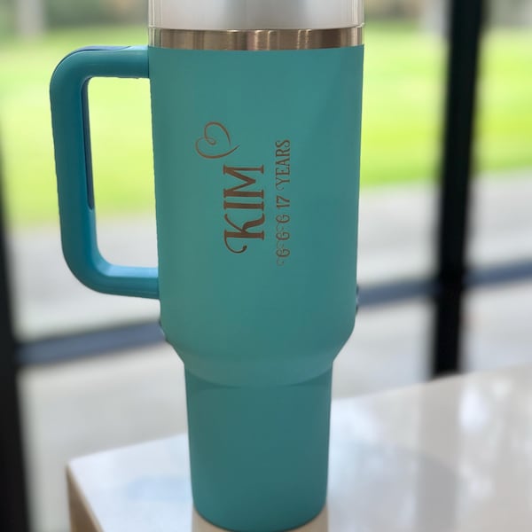 Personalized Stanley Tumbler: Laser Engraved 40oz Stainless Steel ...