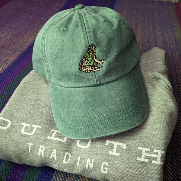 FROG HAT - Embroidered Women Men Mom Dad Wildlife Baseball Cap - Price ...