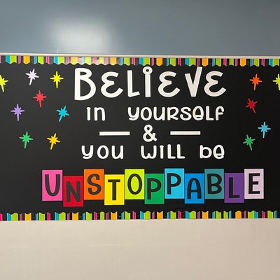 BELIEVE IN YOURSELF Bulletin Board Kit Letters Classroom Decoration ...