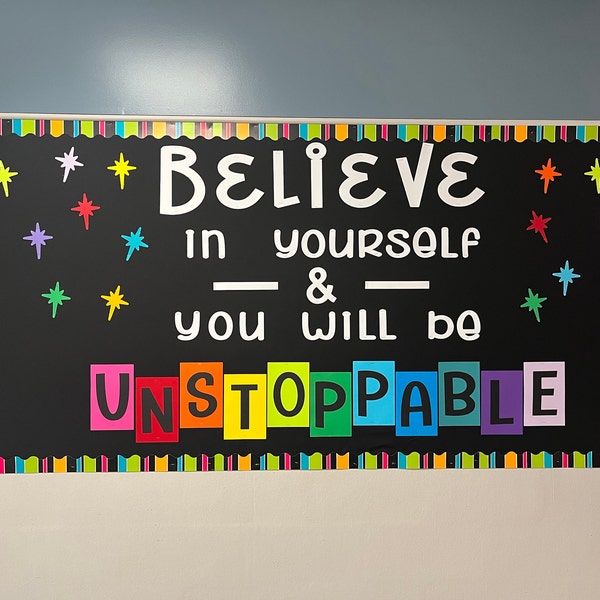 Believe in Yourself Bulletin Board Kit: Classroom Decor - Etsy