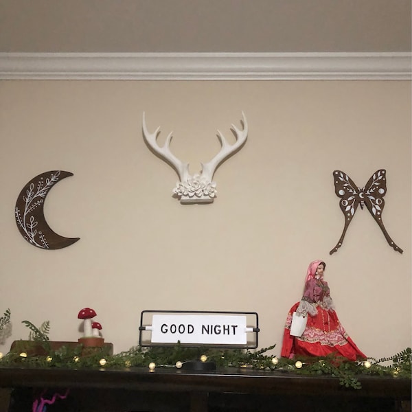 Crescent Moon Wall Art / Celestial Decor / Moon Gift / Moon Wall ...