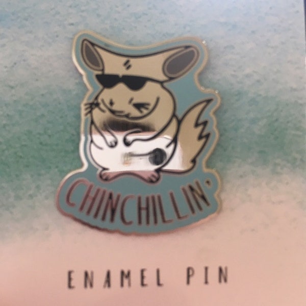 Chinchillin' Enamel Pin - Etsy