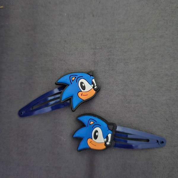 Sonic the Hedgehog - Snap Hair Clips - Pack of 2 - Blue - Etsy