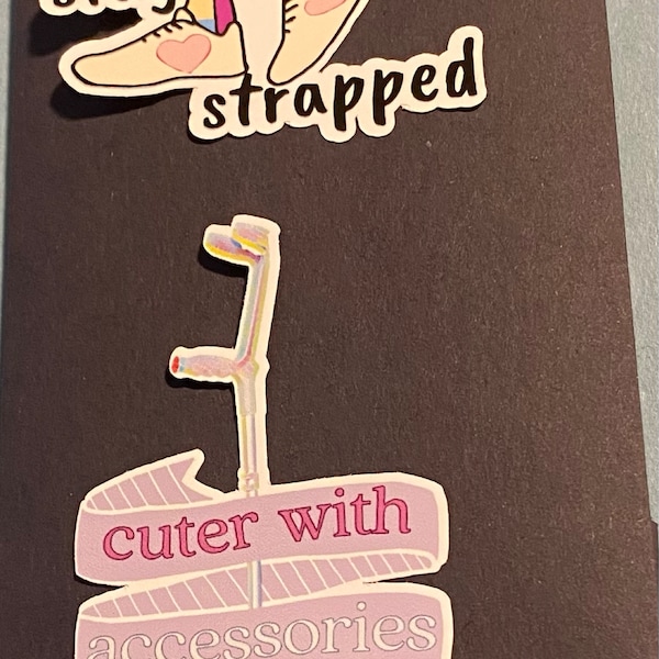 Cuter With Accessories Crutches Mobility Aid Pride Sticker for ...
