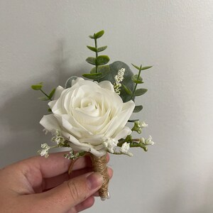 Boho Wedding Bouquet White Hydrangea Premium White Roses & - Etsy