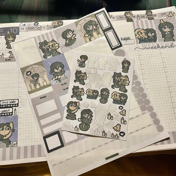D063 / Soft Stickers Digital and Printable Stickers, Silhouette Cut ...