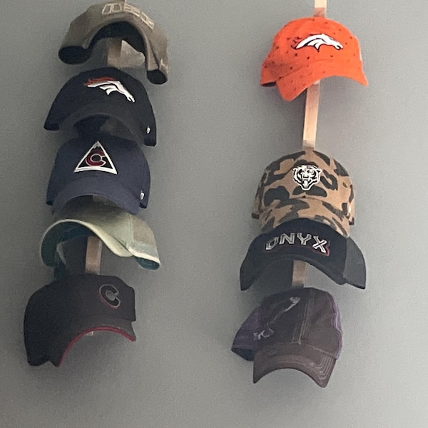 Hat/cap Rack Solid Wood Made to Order - Etsy