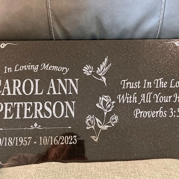 Custom Memorial Stone, Personalized in Loving Memory Memorial Stone ...