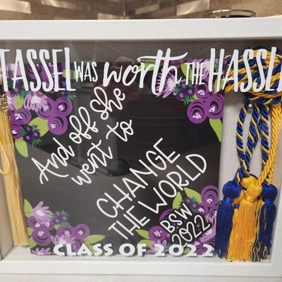 Graduation Cap Tassel Shadowbox, TASSEL Was WORTH the HASSLE, Milestone ...