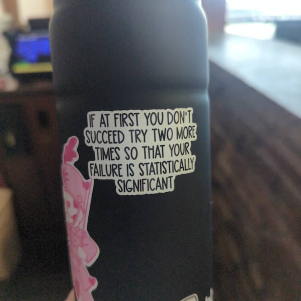 Funny Math Statistics Sticker, Math Laptop Stickers, Math Water Bottle ...