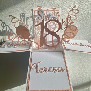 Personalised 30th Birthday Card Pop up in a Box Unique Greeting Card ...