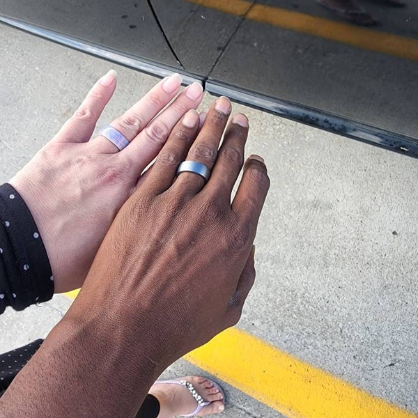 Purple Unicorn Ring With Opal Inlay - Purple Ceramic Band, Multi Lavender Opals, Hypoallergenic ...