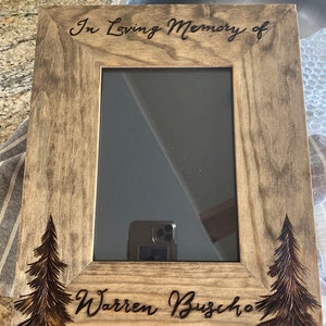 In Memory of Personalized Photo Frame Picture Frame, Custom Bereavement ...