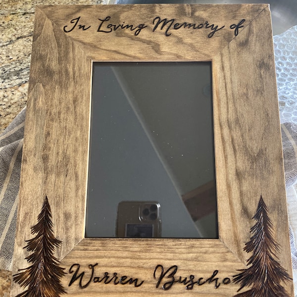 In Memory of Personalized Photo Frame Picture Frame, Custom Bereavement ...