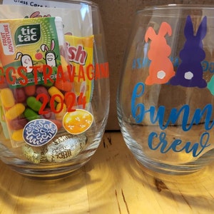 Bunny Booze, Easter Glass, Personalized, Your Name, Easter, Adult ...