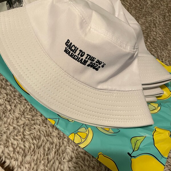 CUSTOM Wavy Groovy Font Bucket Hat | 4 Colors to Choose | Completely ...
