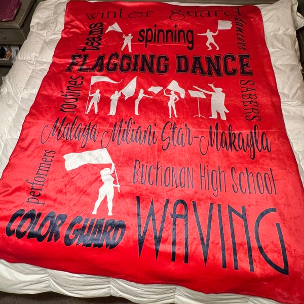 Marching Band Blanket, Marching Band Gifts, High School Graduation Gift ...