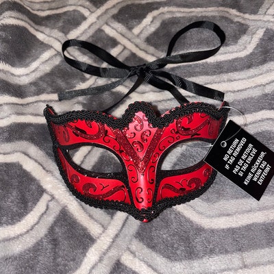 Red and Black Masquerade Mask for Masked Ball - Etsy