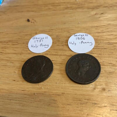 Old English Two Penny Coin 1797 King George III Copper Cartwheel ...