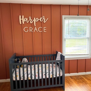 Custom Wood Name Sign for Nursery or Kids Room First & - Etsy
