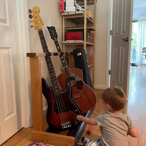 Leather & Wood Upright Custom Guitar Rack Guitar Stand - Etsy