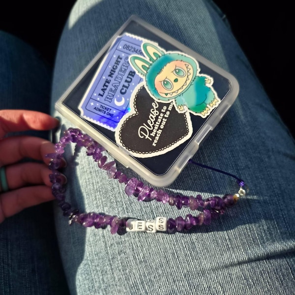 Obsidian Healing Crystals Phone Strap | Gemstone Charm Beaded Phone ...