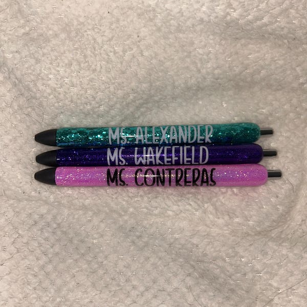 Glitter GEL Pens Inkjoy Gel Pens 0.7 Personalized Inkjoy Custom Epoxy ...