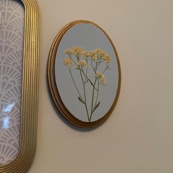 Pressed Floral Wall Art, Framed Pressed Flower, Miniature Painting ...