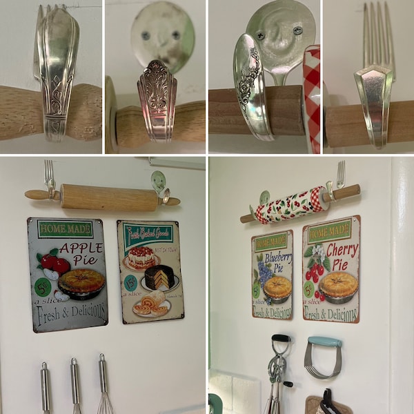 Assorted Mixed Hooks Fork Spoon Hangers Antique Vintage Silverplate ...