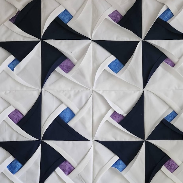 Quilt Pattern Pinwheel Surprise Quilt Block Pattern Wall Hanging -PDF ...
