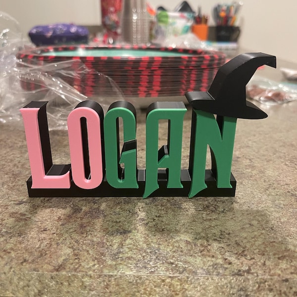 Wicked Style Custom Name Plate Sign Game Room Nursery Birthday Cake ...
