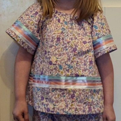 VERY EASY Girls Top Pattern Pdf, Girls Sewing Pattern Pdf, Peasant Top ...
