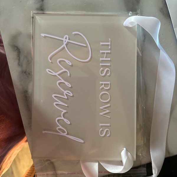 This Row is Reserved Sign for Wedding Ceremony, This Seat is Reserved ...