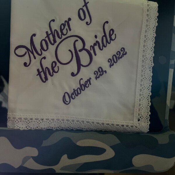 Mother Handkerchief - Custom Handkerchief - Wedding Tradition - for ...