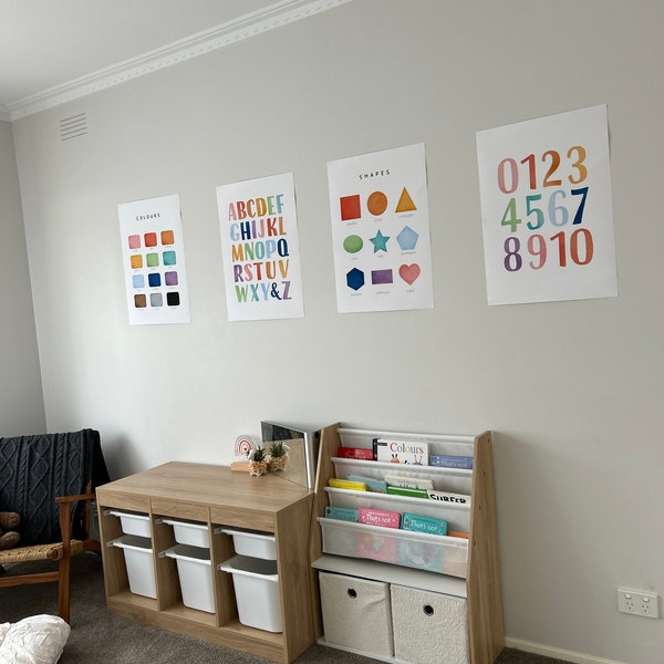 30 Body Parts Cards, Montessori Flashcards, Pre-school Cards, Rainbow ...