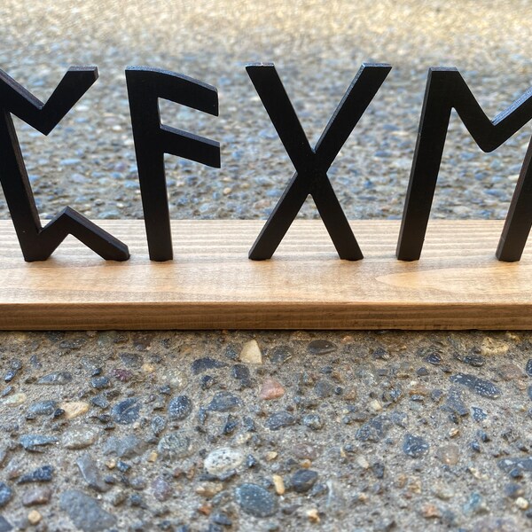 Personalized Rune Wood Sign | Norse Mythology Viking Gifts | Custom ...
