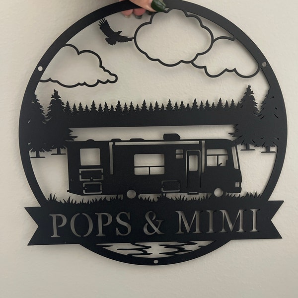 Custom Motor Home Camper Sign | Metal Outdoor Camping Sign | Family ...